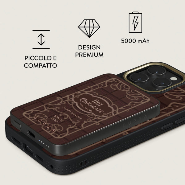 Hot Chocolate - Powerbank Senza Fili Compatibile con MagSafe - Capacità ...